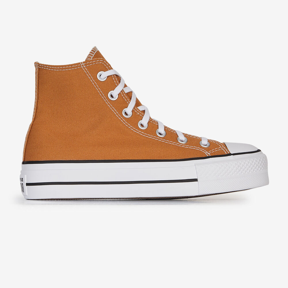 CONVERSE CHUCK TAYLOR ALL STAR LIFT HI SNEAKERS FEMME - MARRON - LACETS ...