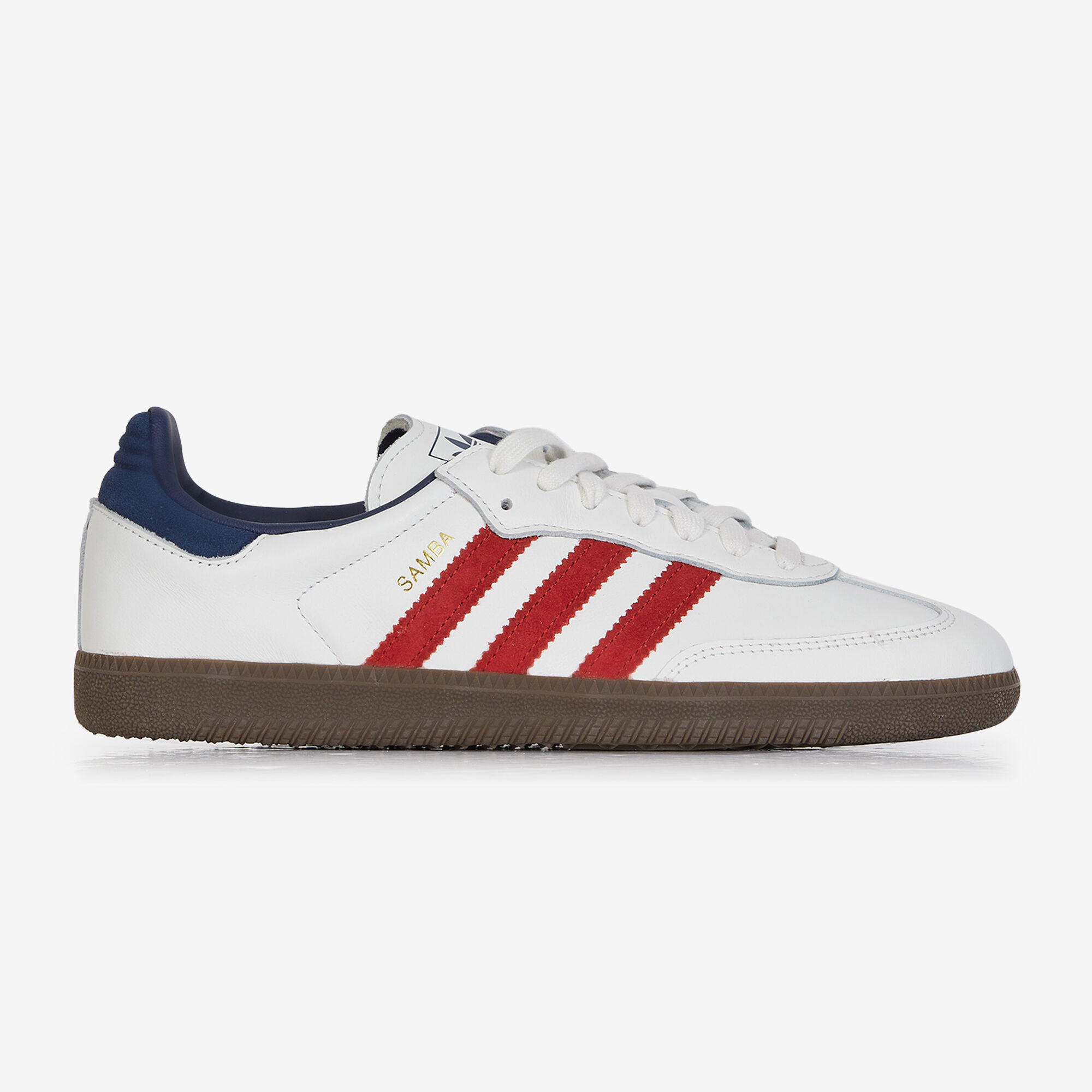 ADIDAS ORIGINALS SAMBA OG SNEAKERS HOMME - BLANC/ROUGE - LACETS ...
