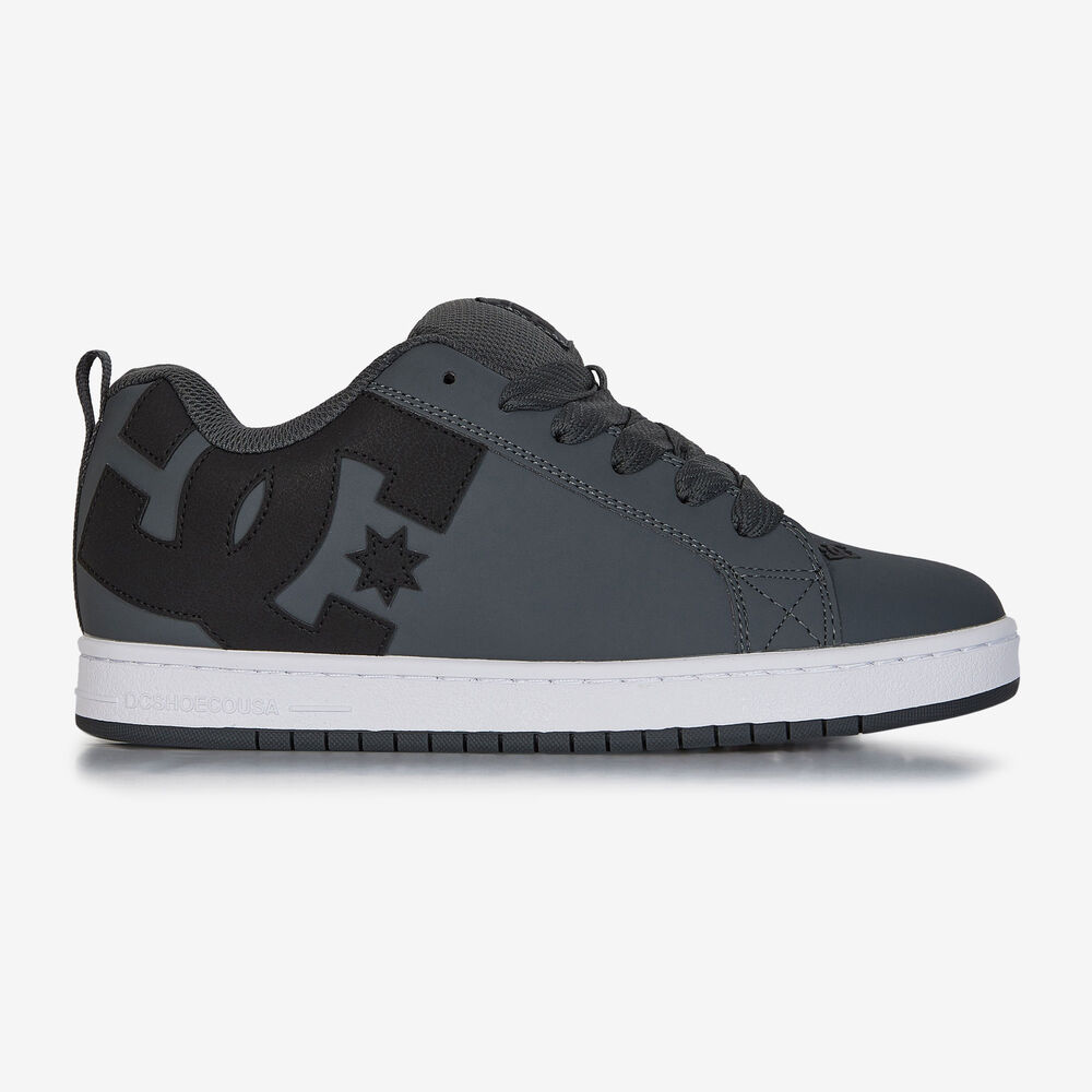 DC SHOES COURT GRAFFIK SNEAKERS HOMME - GRIS/BLANC - LACETS | Courir.com