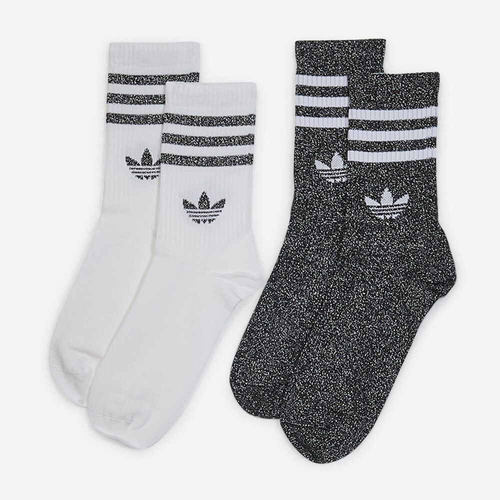 ADIDAS ORIGINALS CHAUSSETTES X2 CREW GLITTER CHAUSSETTE MIXTE - NOIR ...