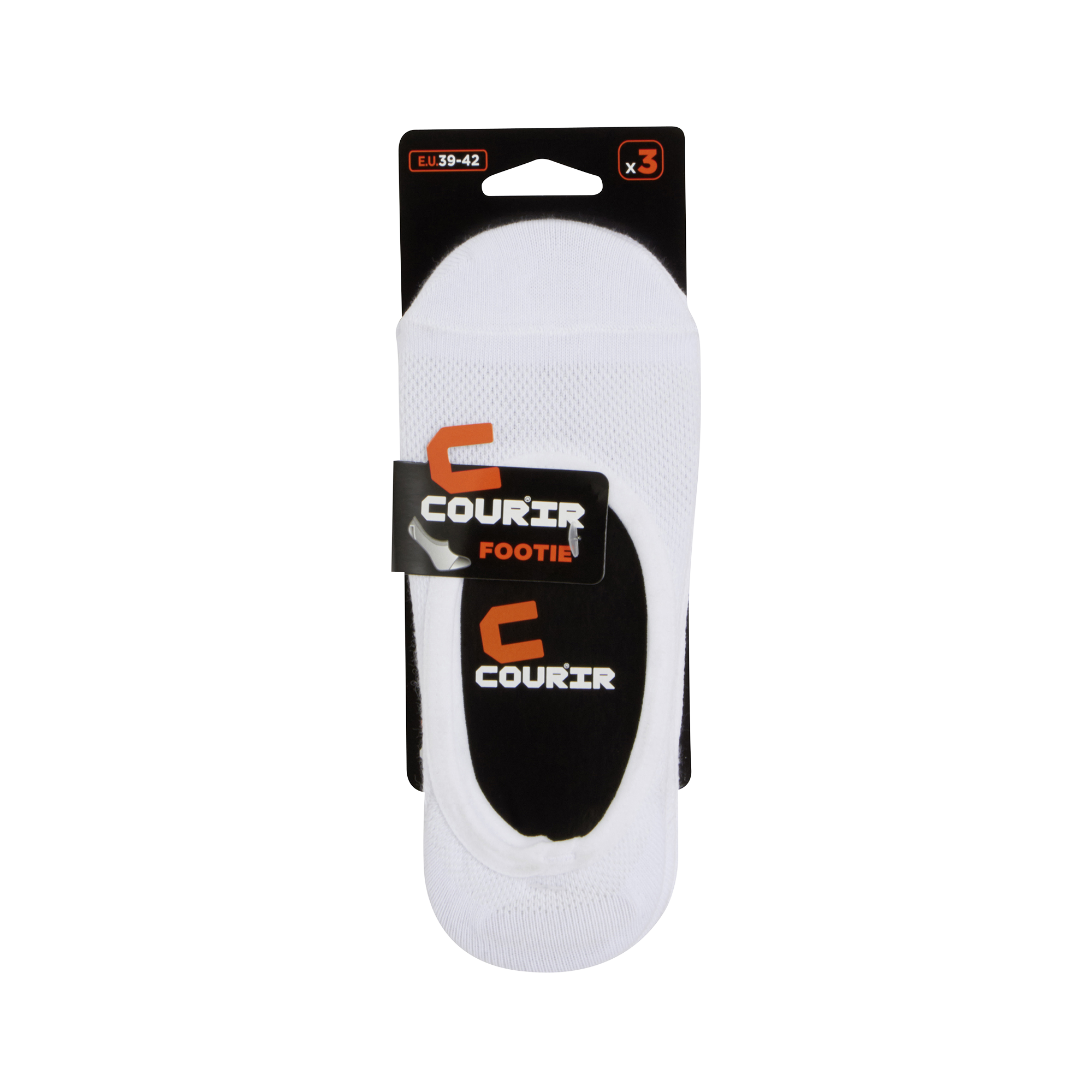 COURIR PACK FOOTIES COURIR X3 BLANC - CHAUSSETTE MIXTE | Courir.com