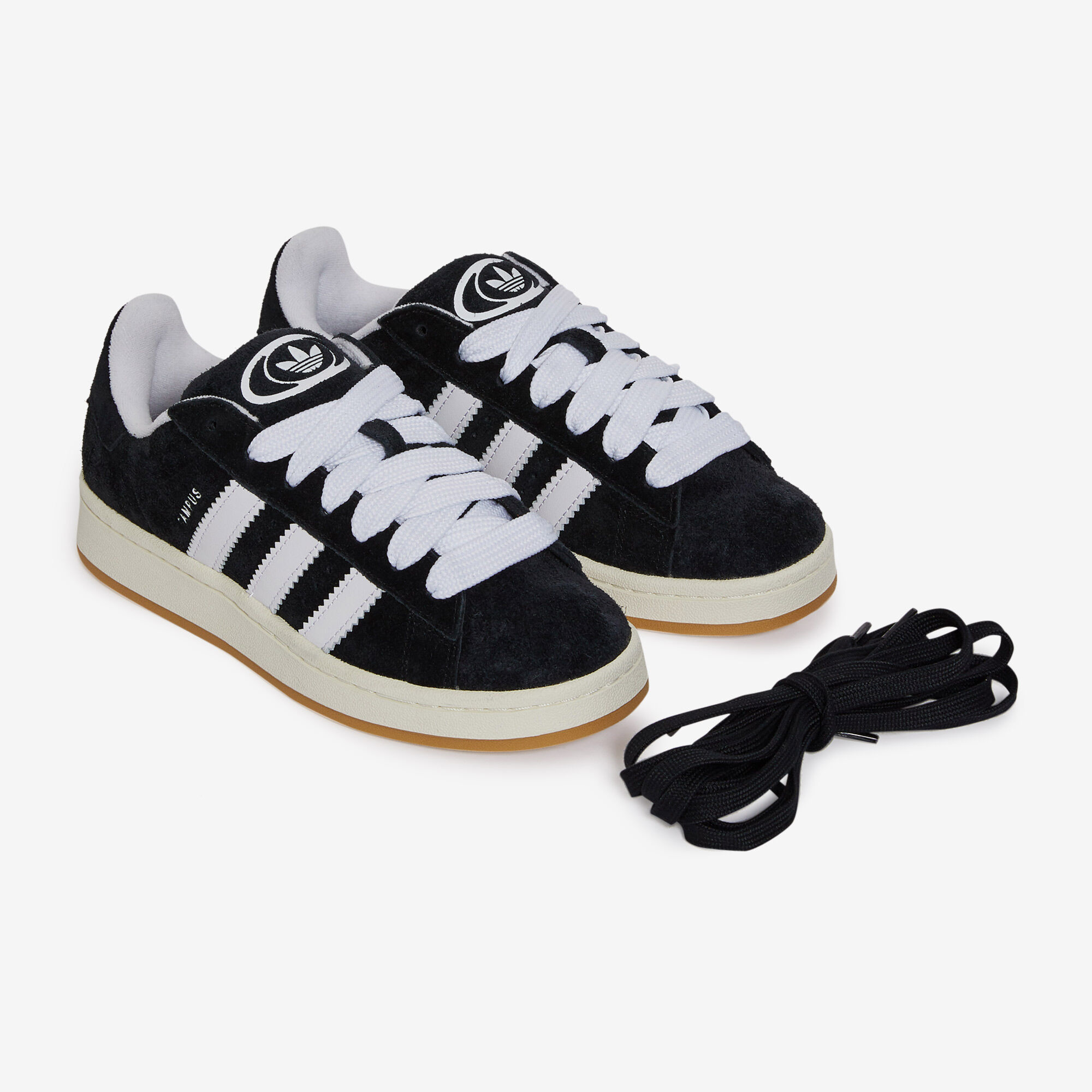 ADIDAS ORIGINALS CAMPUS 00s SNEAKERS FEMME - NOIR/BLANC - LACETS ...