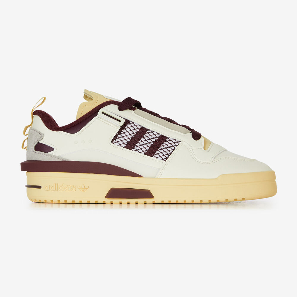 ADIDAS ORIGINALS FORUM MOD LOW SNEAKERS HOMME - BEIGE/ROUGE - LACETS ...