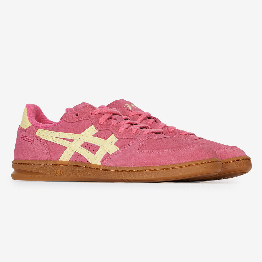 ASICS SKY HAND SNEAKERS FEMME - ROSE/JAUNE - LACETS | Courir.com
