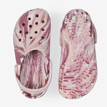pink marble crocs